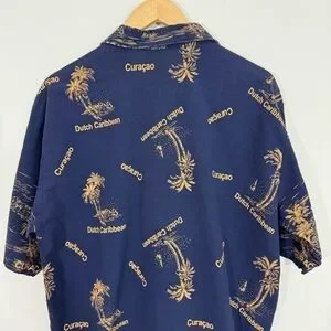 Island Expressions | Shirts | Button Down Vacation Shirt Mens Xl Navy ...